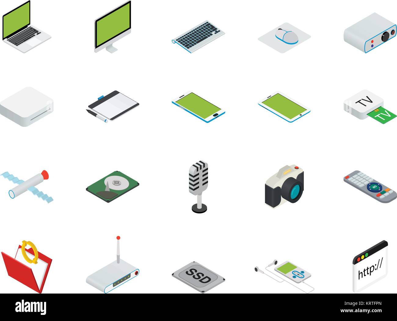 Flat 3d isometric computerized technology designer workspace ...