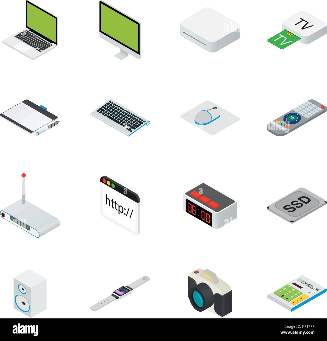 Flat 3d isometric computerized technology designer workspace ...