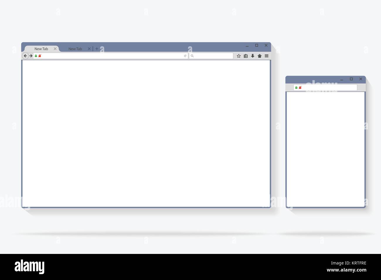 Flat internet browser windows with copy space for your text. Idea ...
