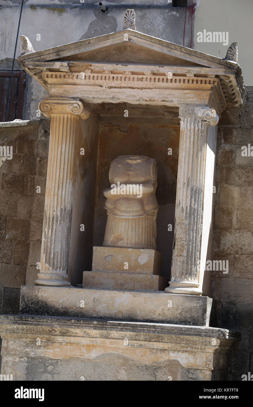 Rhodes - the medieval building of the Hospital of the Knights.At ...