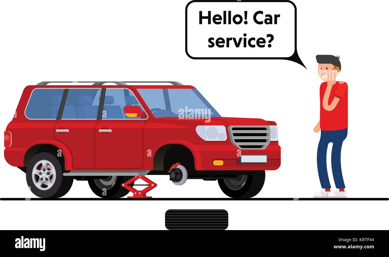 Truck driver standing by truck Stock Vector Images - Alamy