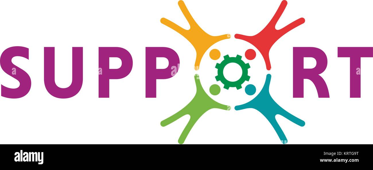 Support logo call center Stock Vector Images - Alamy