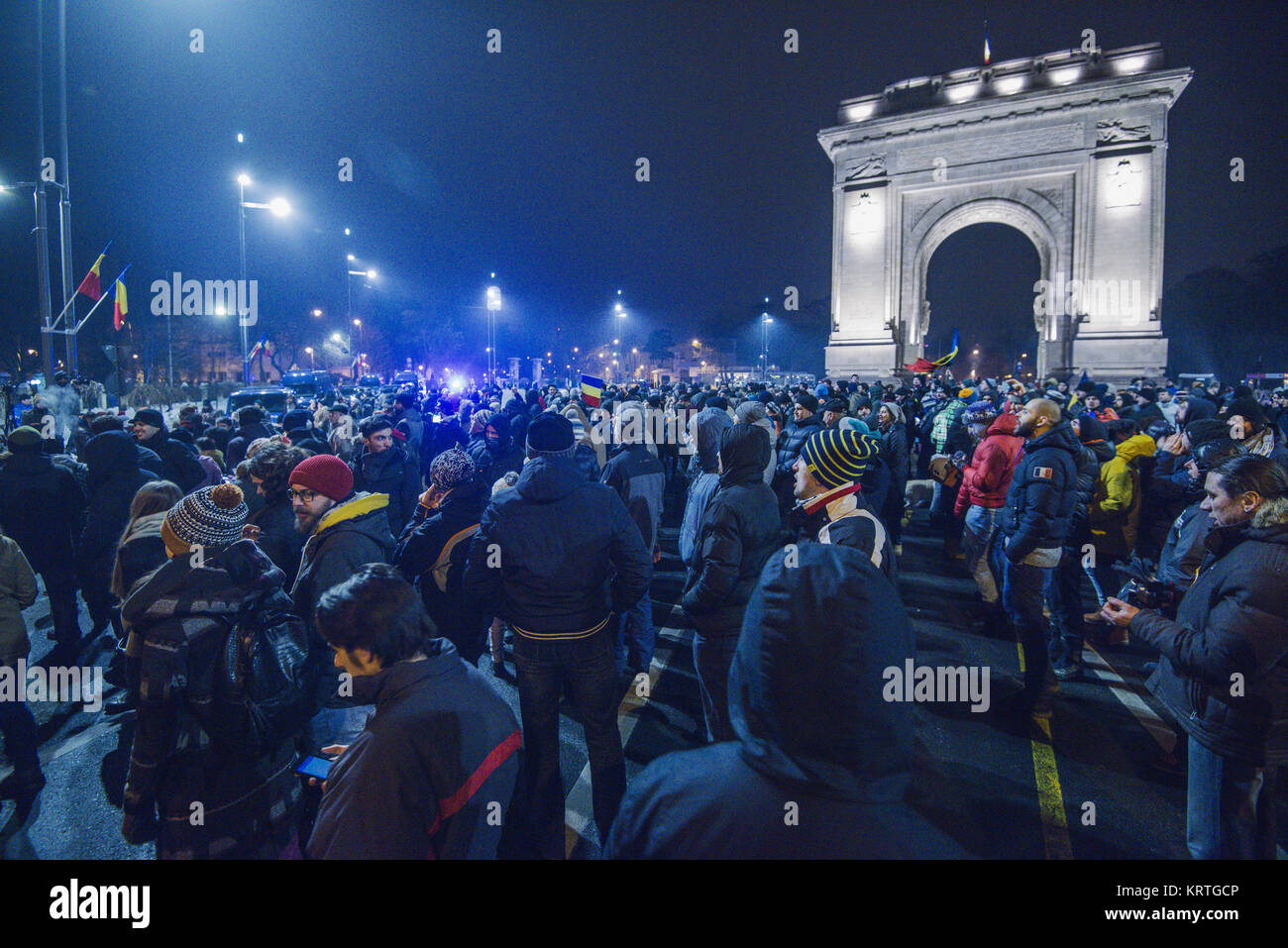 Bucharest protest against the government Stock Photo - Alamy