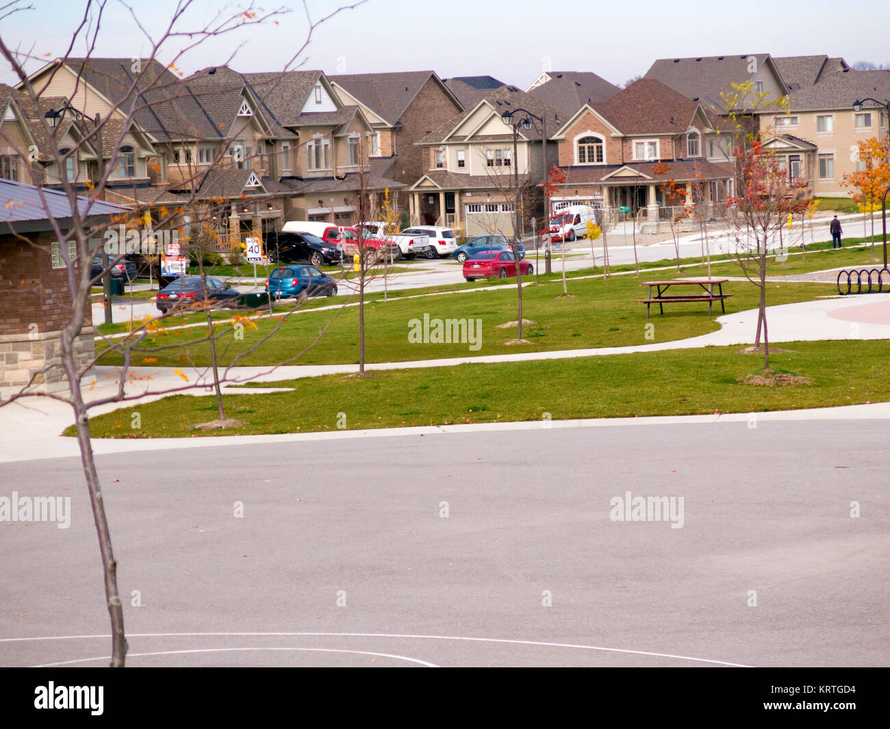 Timber and brick new home construction of single and semi-detached ...