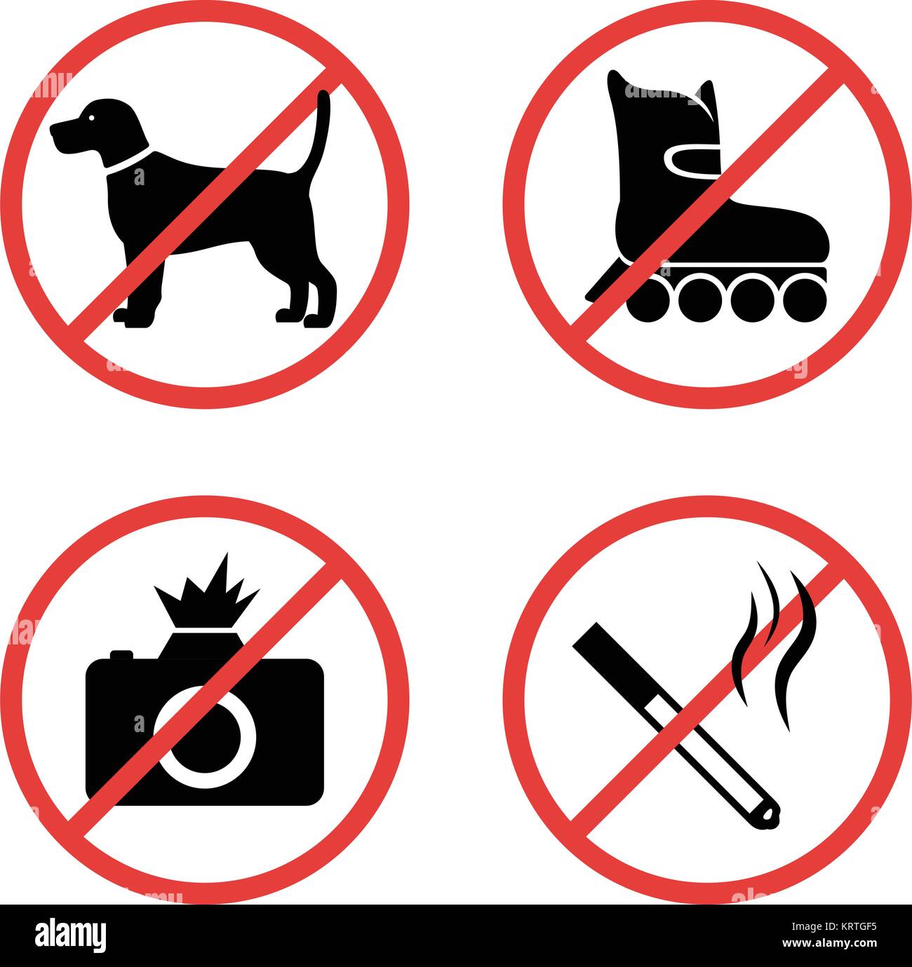 Different prohibition signs hi-res stock photography and images - Alamy