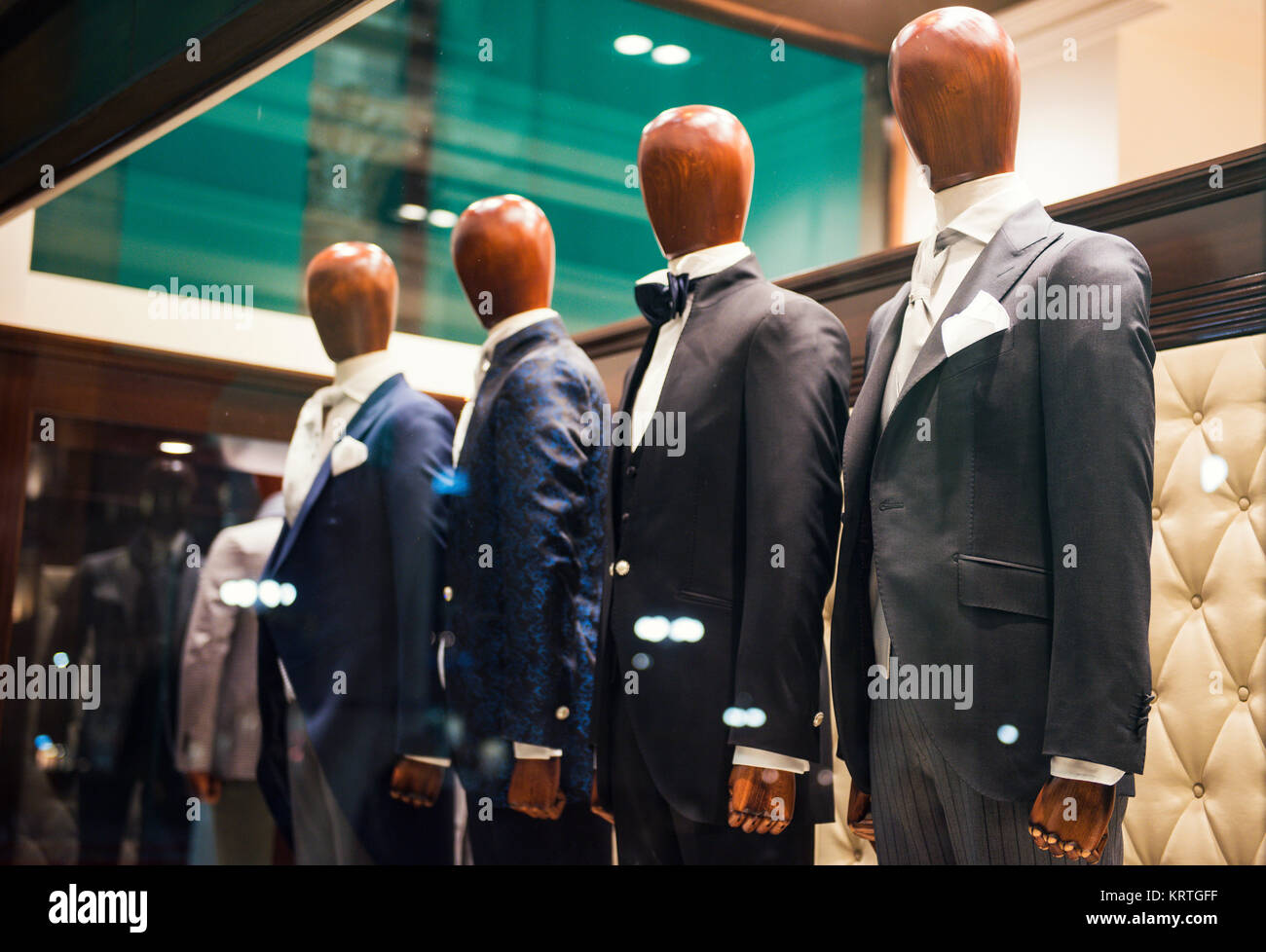 Elegant store with men clothing Stock Photo - Alamy