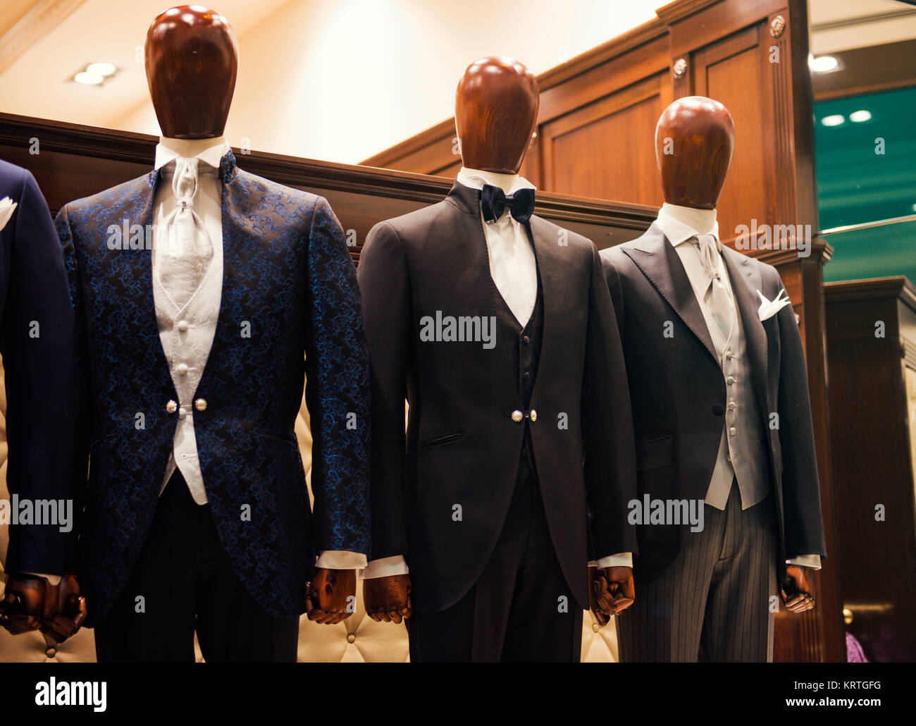 Elegant store with men clothing Stock Photo - Alamy