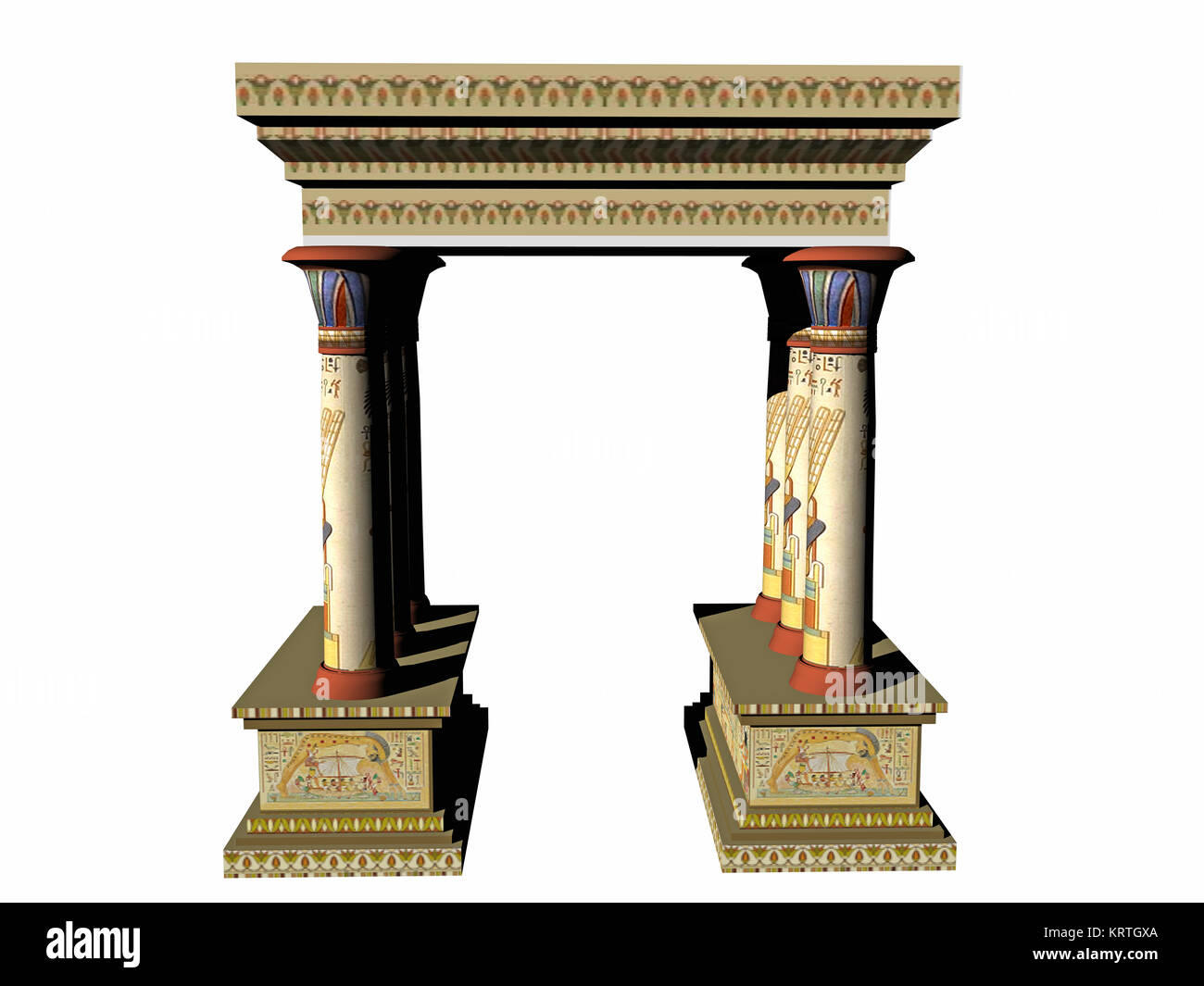 exempted egyptian arcade Stock Photo - Alamy