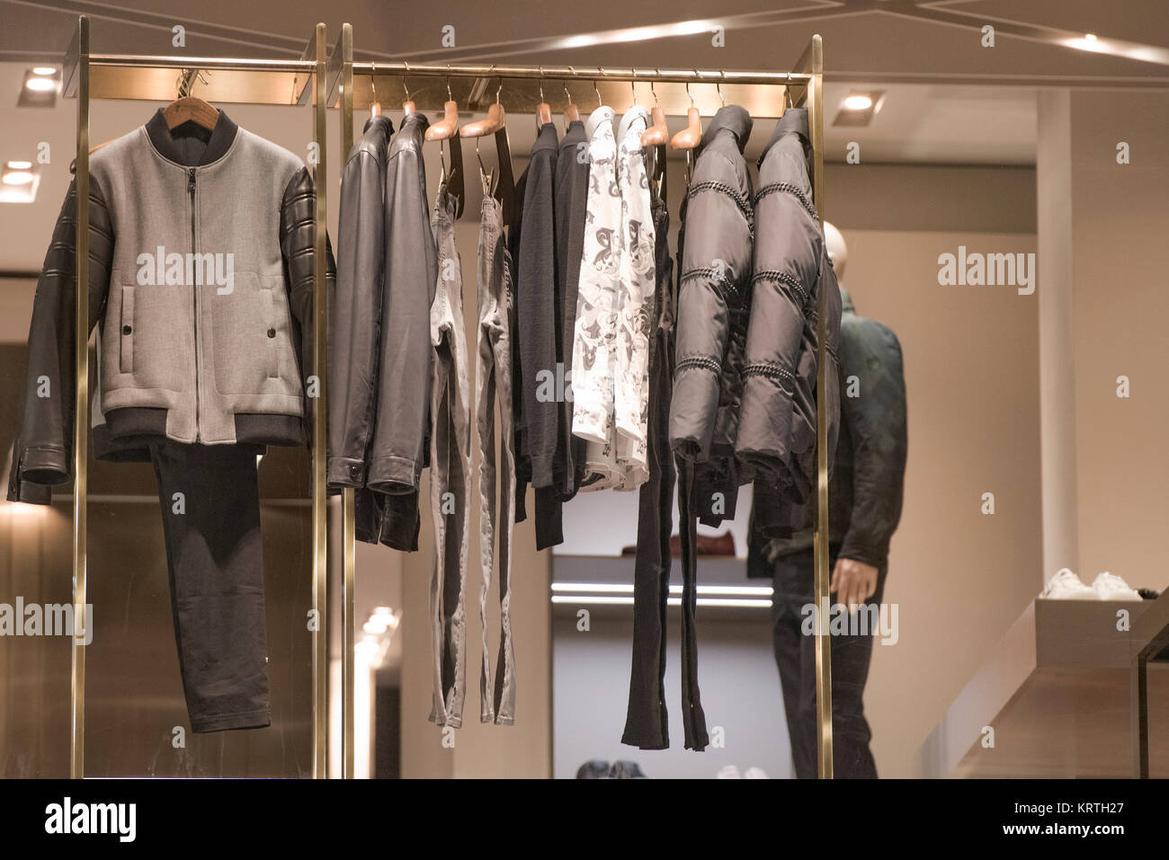 Men clothing store Stock Photo - Alamy