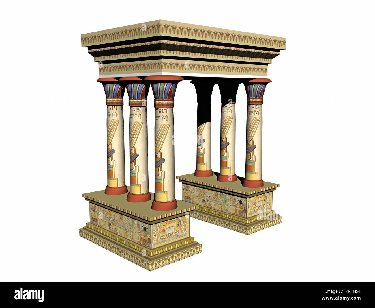 exempted egyptian arcade Stock Photo - Alamy