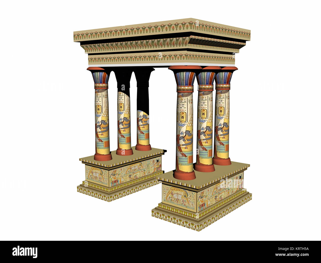 exempted egyptian arcade Stock Photo - Alamy