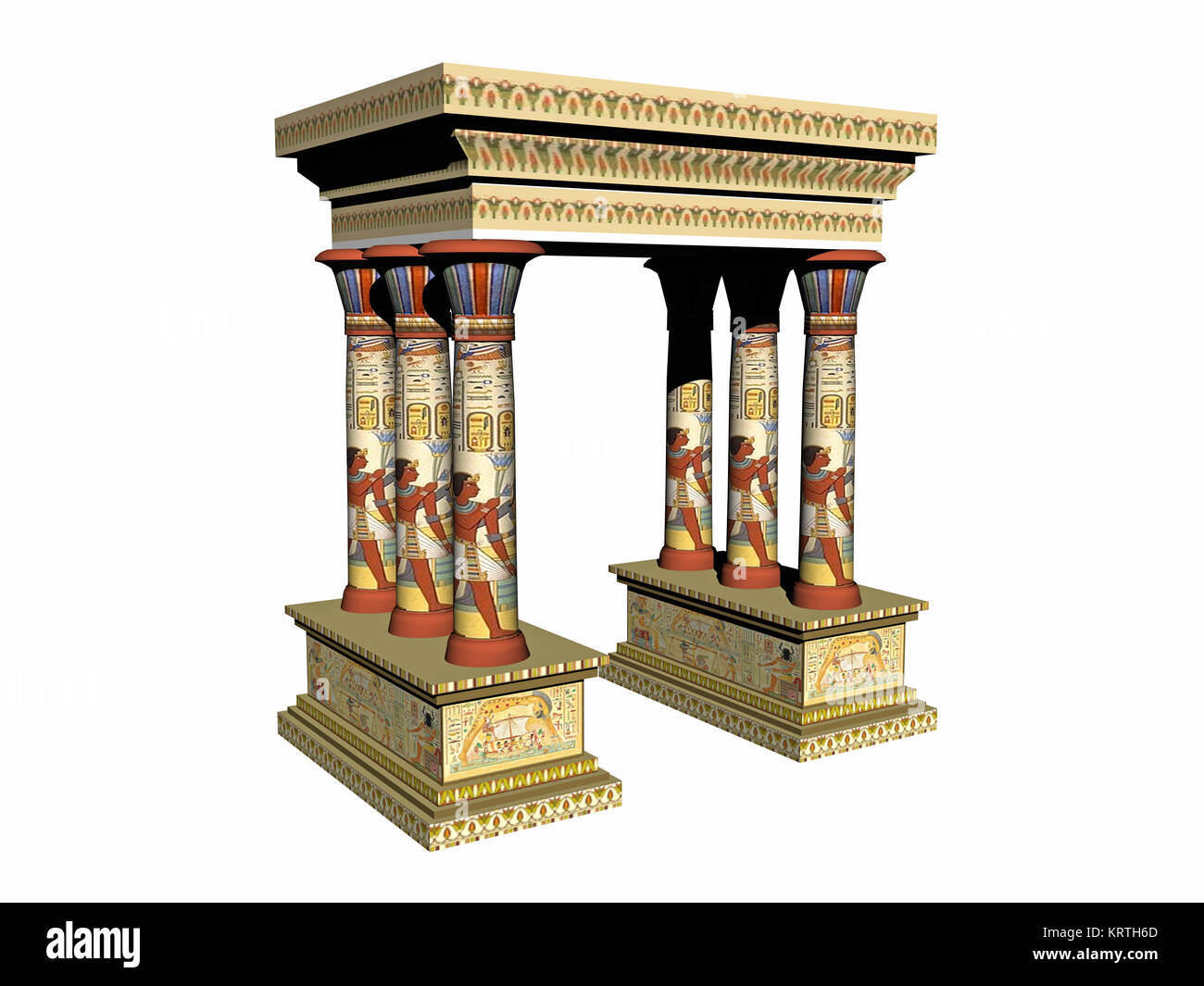 exempted egyptian arcade Stock Photo - Alamy