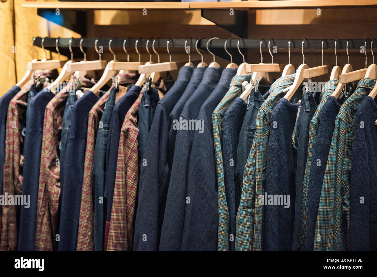 Men clothing from fall winter collection in Milan Stock Photo - Alamy