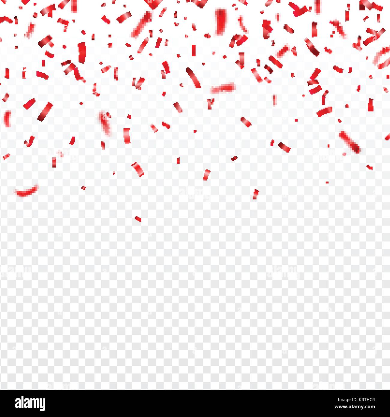 Christmas, Valentines day red confetti on transparent background ...