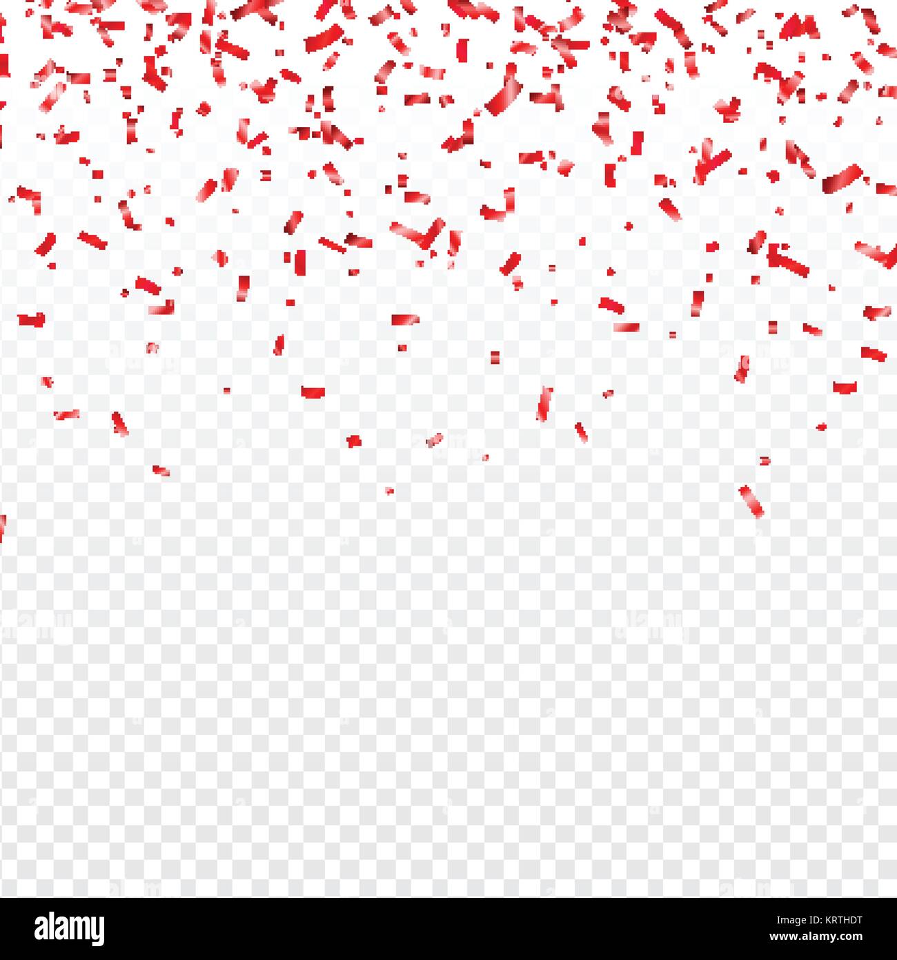 Christmas, Valentines day red confetti on transparent background ...