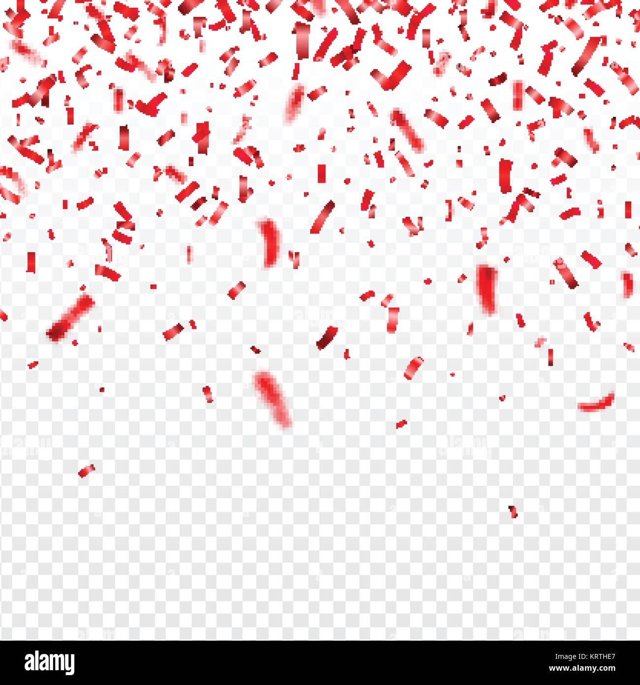 Christmas, Valentines day red confetti on transparent background ...