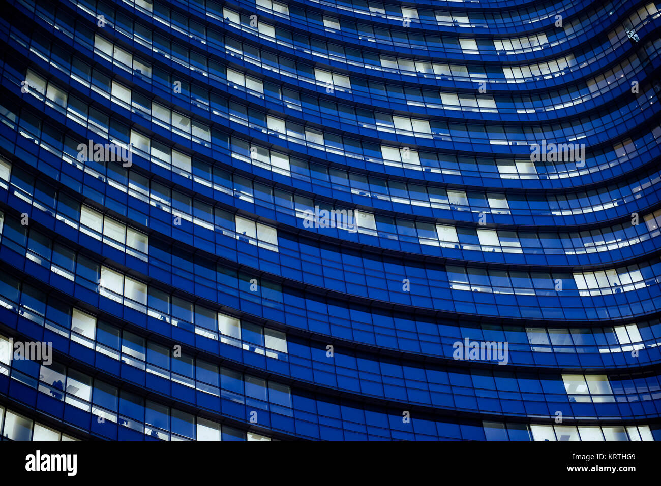 Corporate building at night Stock Photo - Alamy