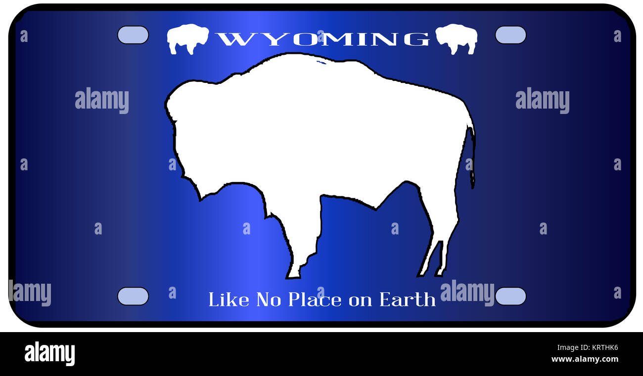 Wyoming license plate hi-res stock photography and images - Alamy