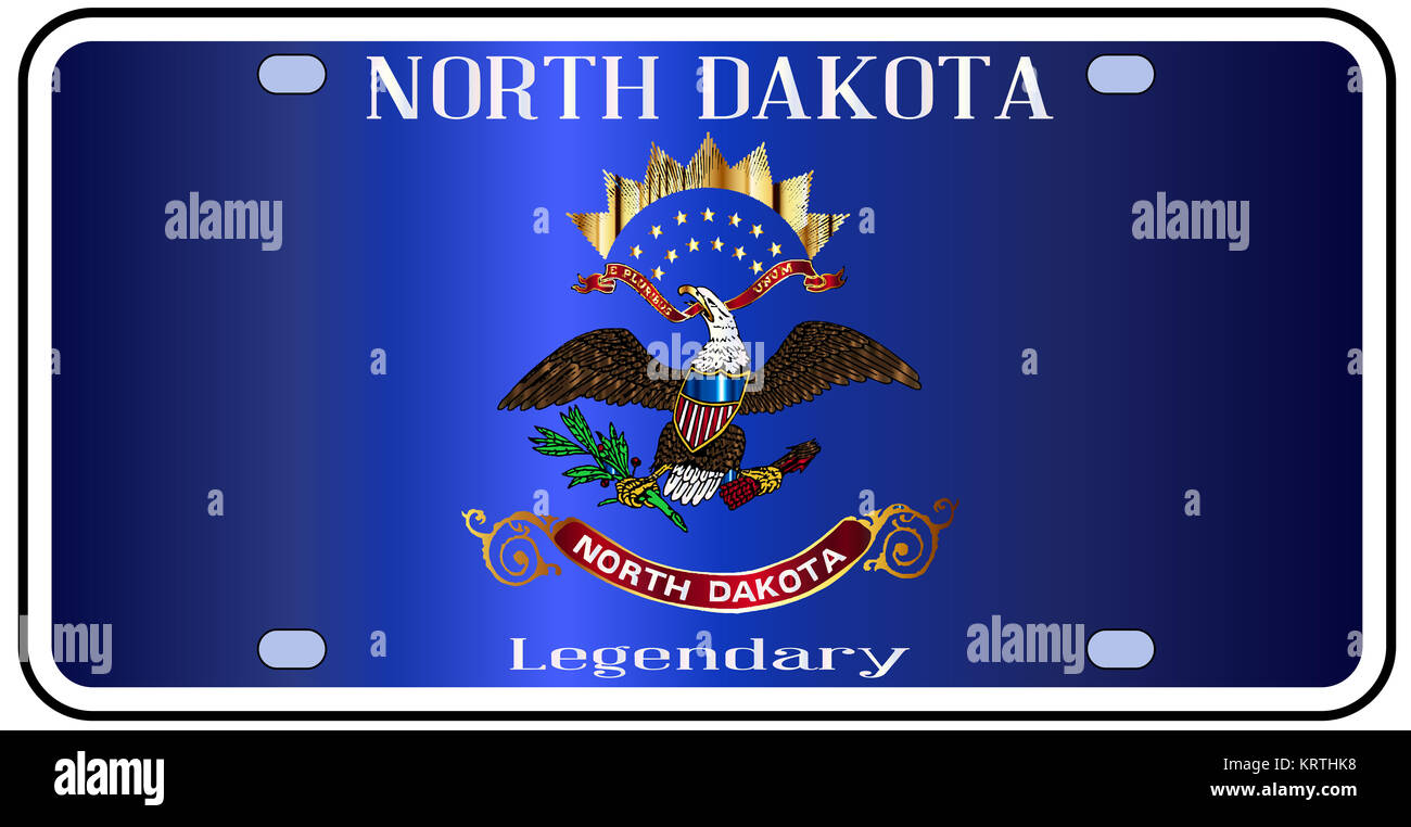 North dakota license plate hi-res stock photography and images - Alamy