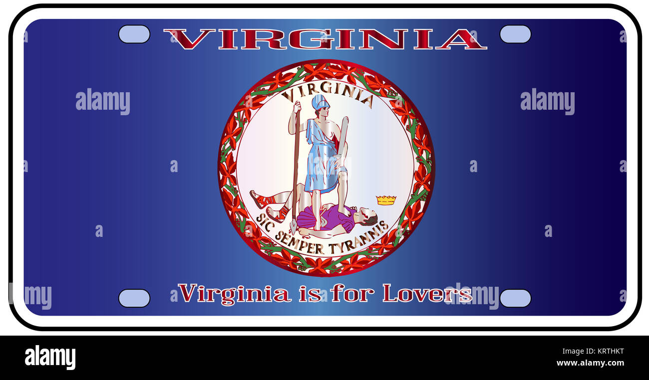 Virginia state license plate hi-res stock photography and images - Alamy