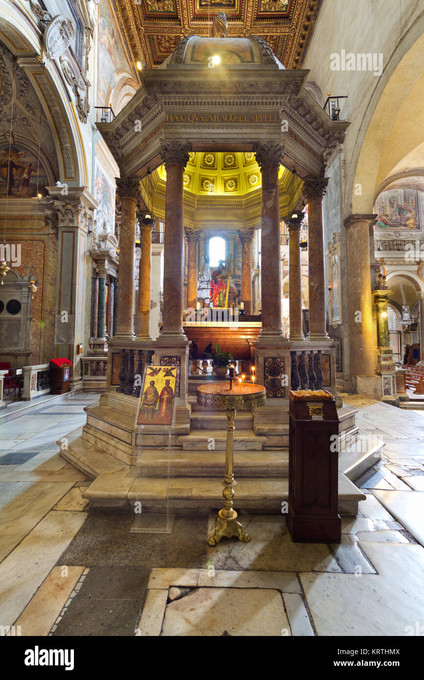 Santa Maria in Aracoeli - Shrine of St. Helena Stock Photo - Alamy