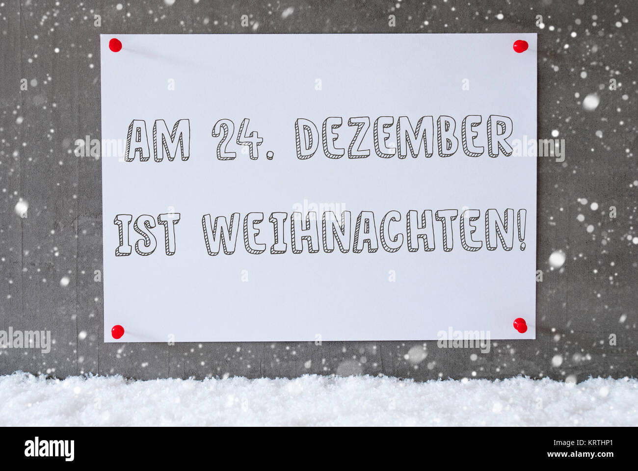 Label With German Text Am 24. Dezember Ist Weihnachten Means December ...