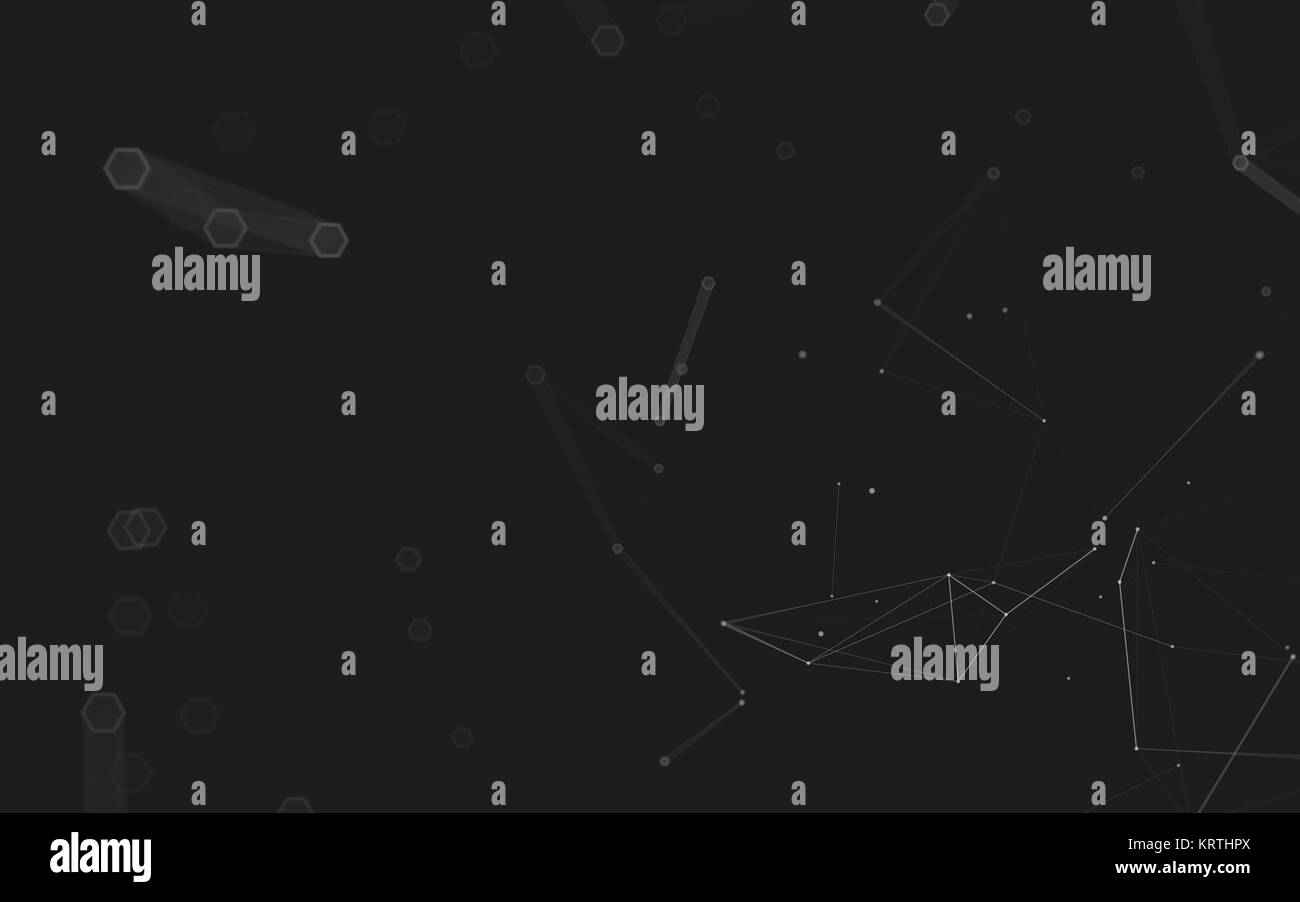 Abstract polygonal space low poly dark background, 3d rendering Stock ...