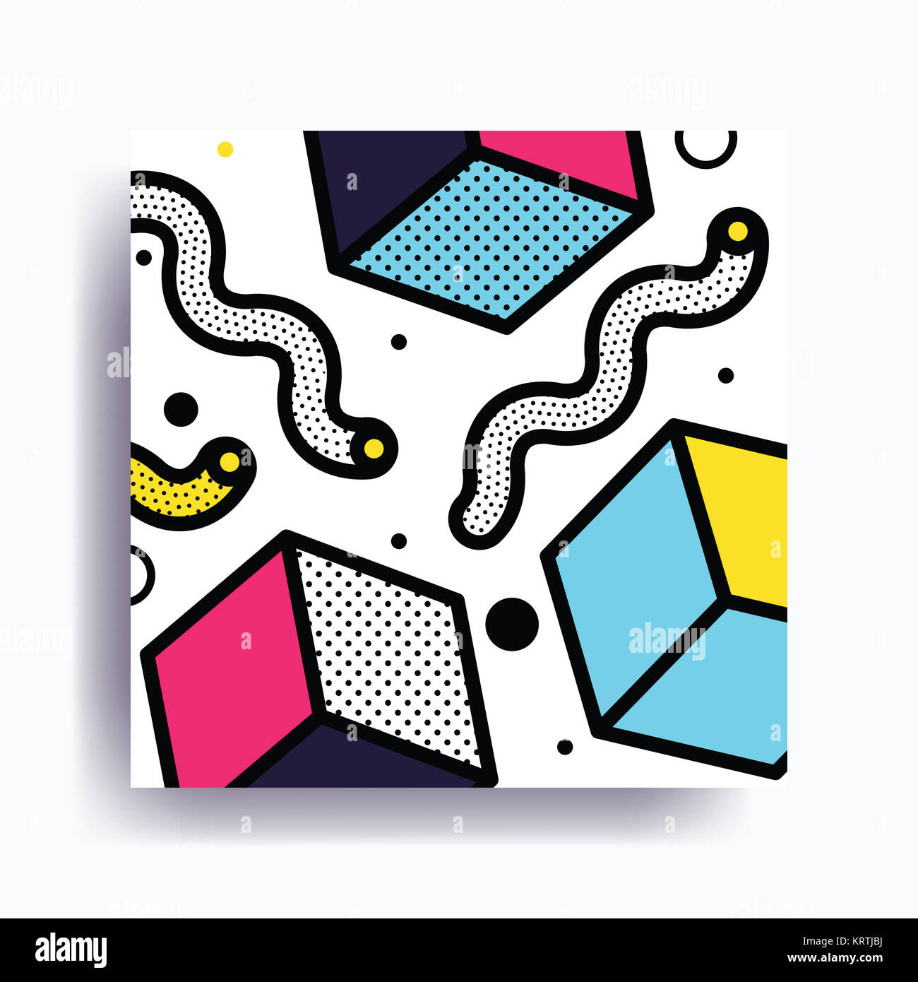 Colorful trend Neo Memphis geometric pattern Stock Photo - Alamy