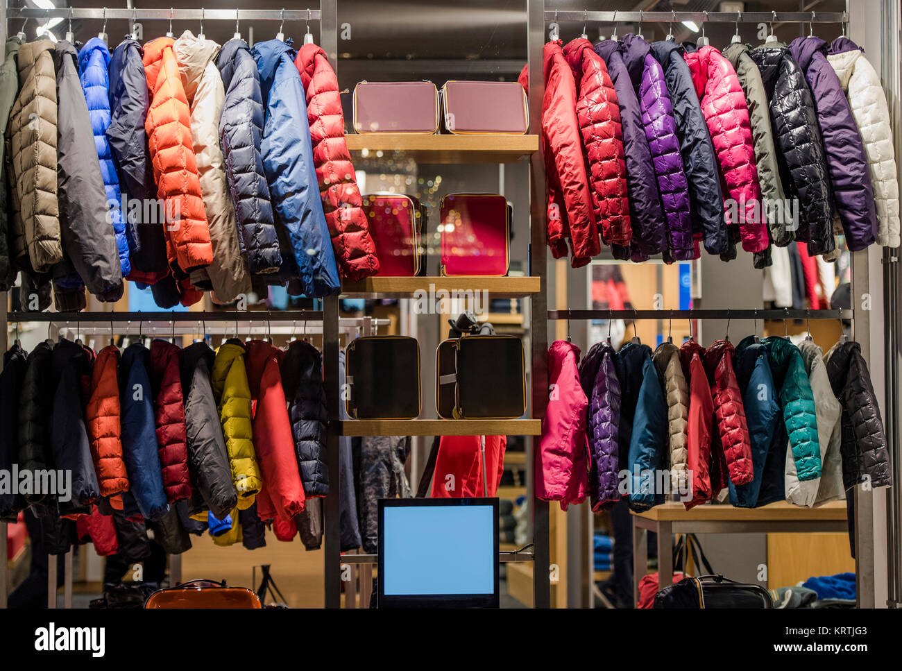 Winter clothing and coat hanger hi-res stock photography and images - Alamy