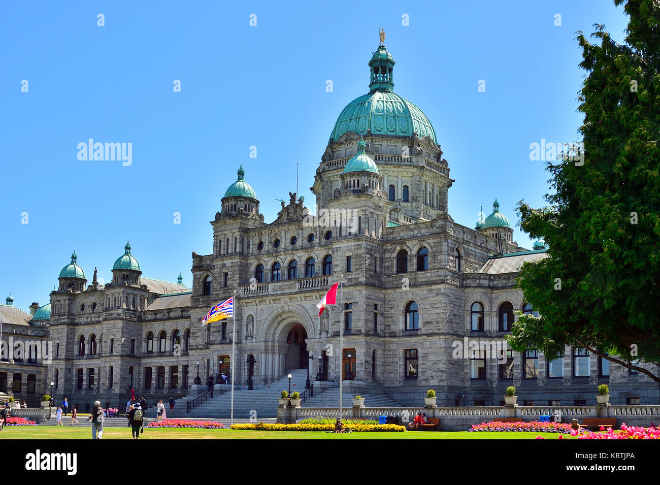 A horizontal view of the British Columbia Legislative buildings located ...
