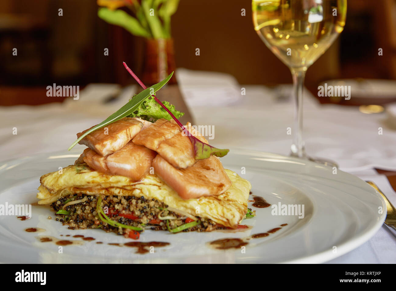 Traditional Peruvian Fish Trucha Served in a Restaurant Stock Photo - Alamy