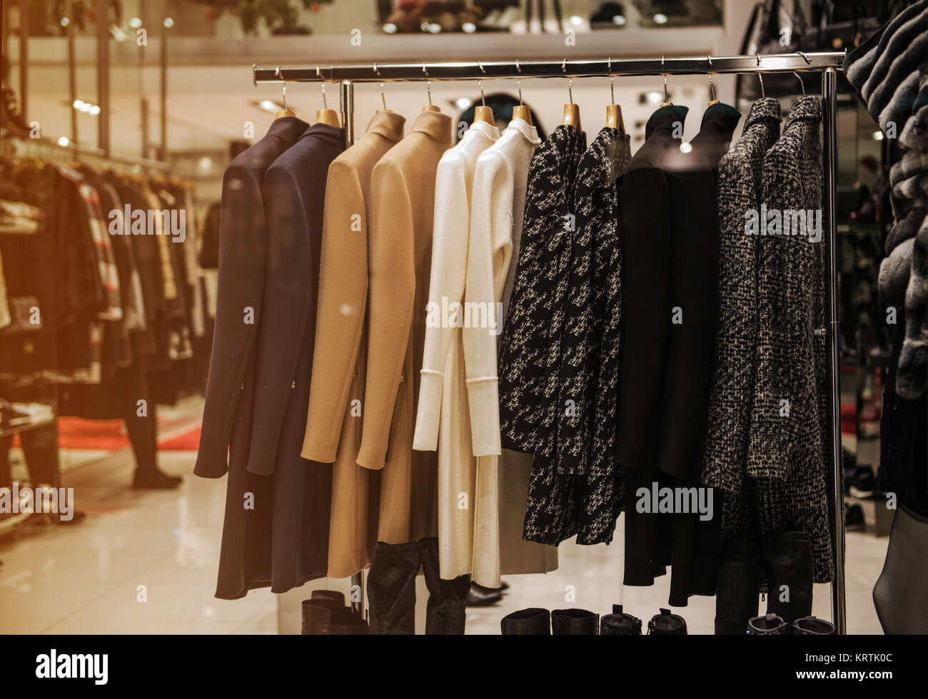 clothes on hangers Stock Photo - Alamy