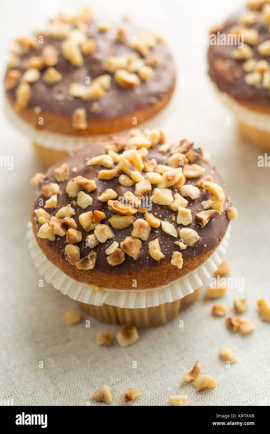 Sweet hazelnut muffins Stock Photo - Alamy