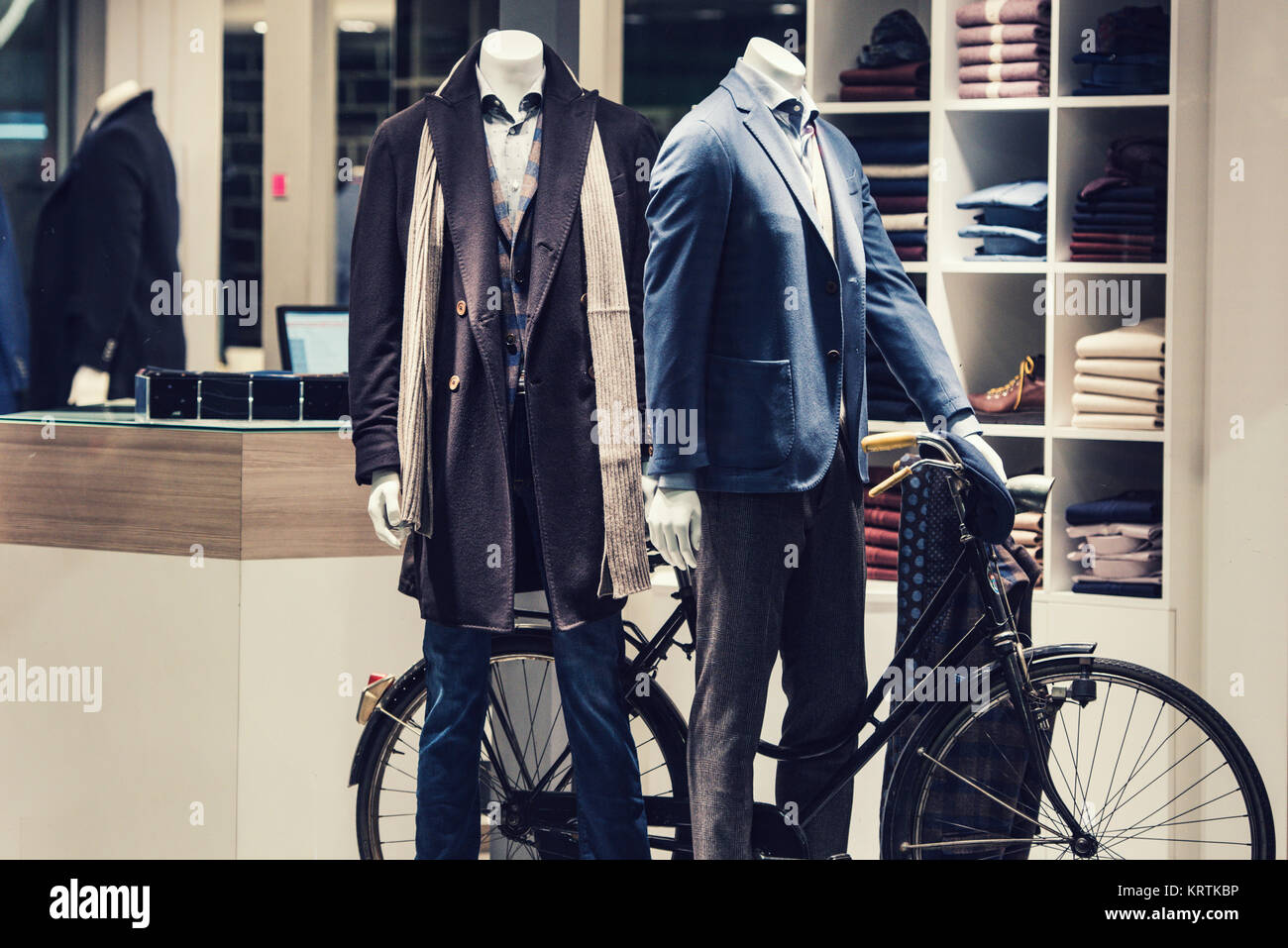 Men elegant clothing showcase Stock Photo - Alamy