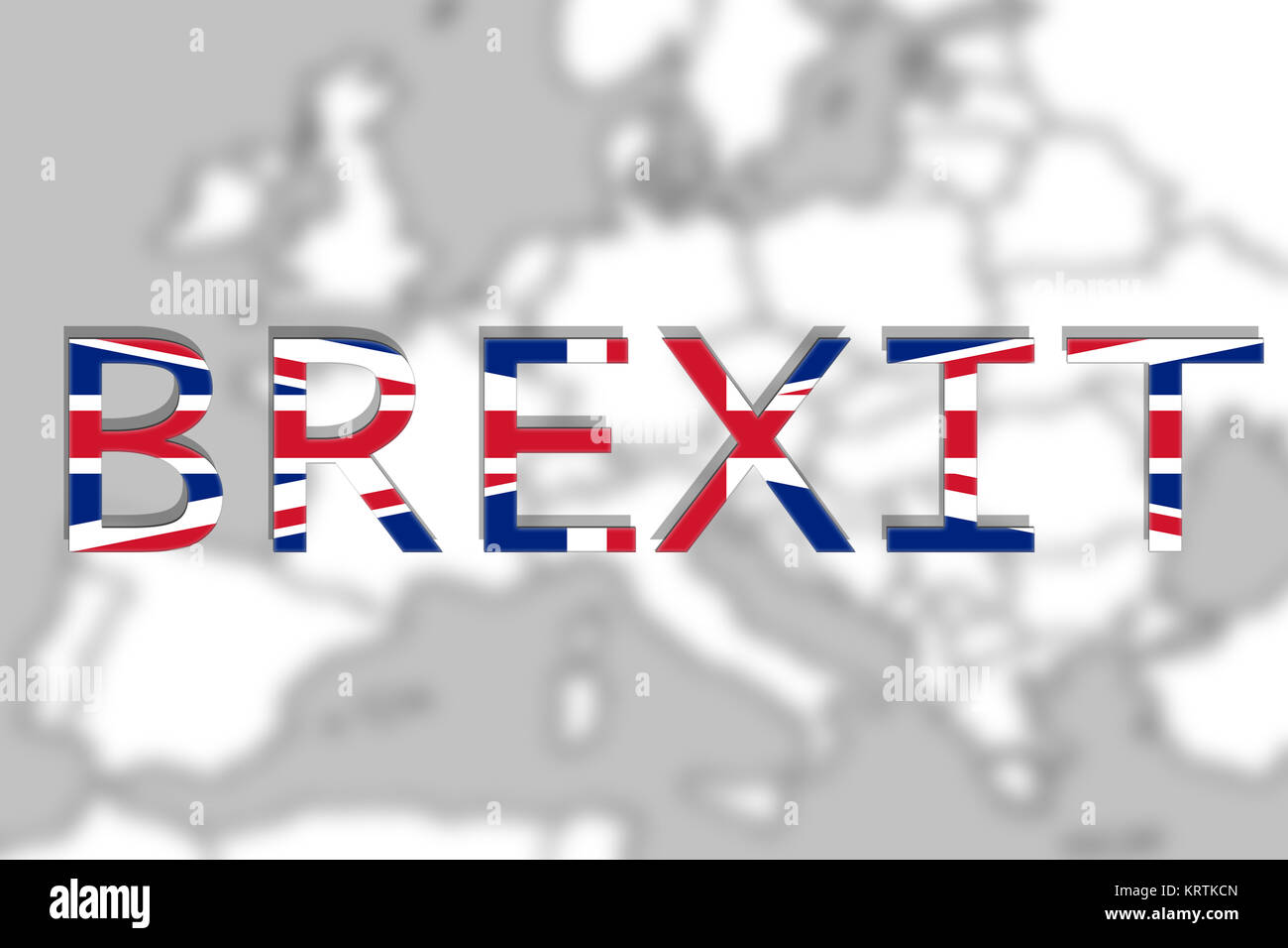 United Kingdom flag with Brexit on Europe background Stock Photo - Alamy