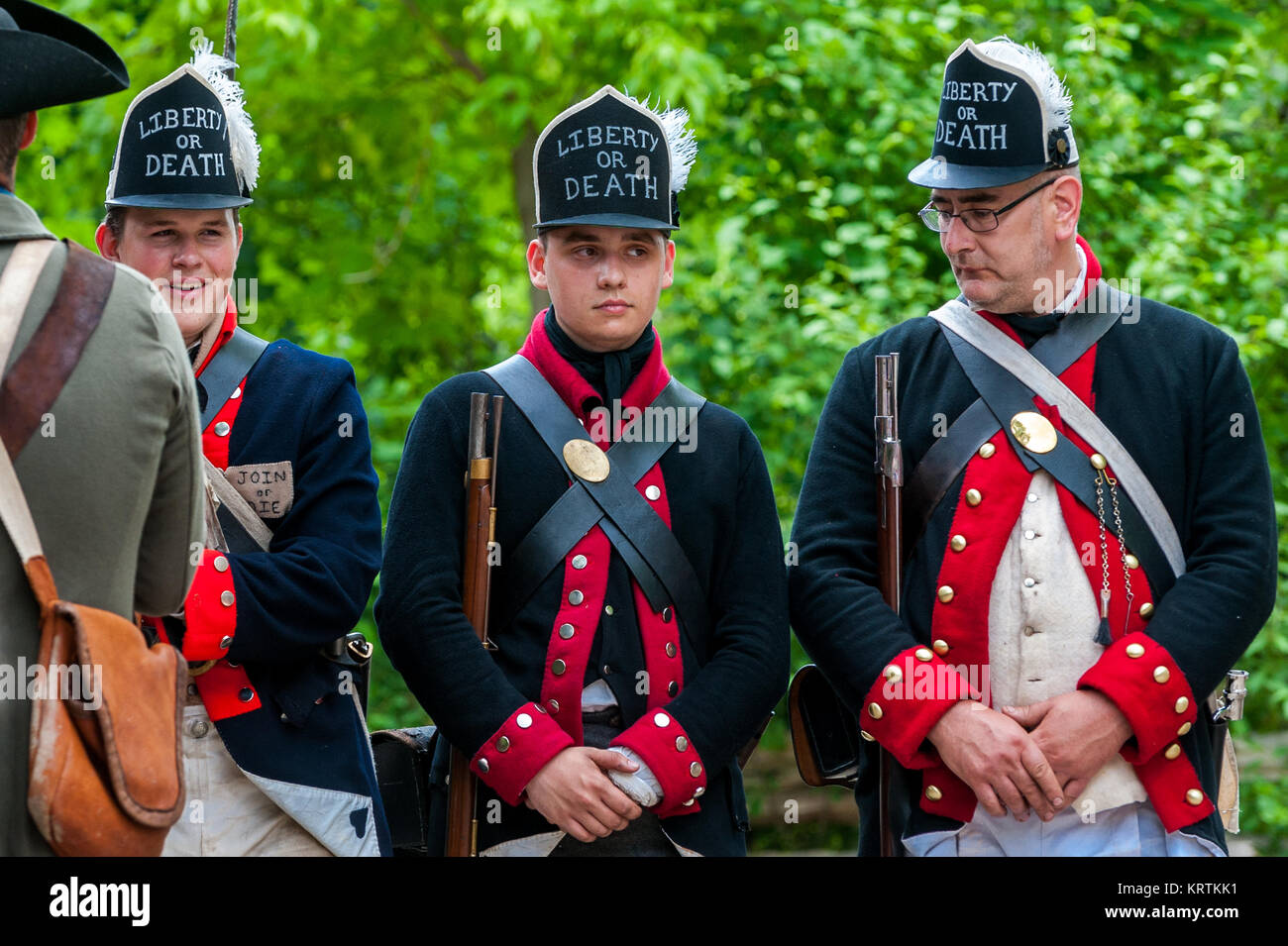 TORONTO – JUNE 17, 2017: Soldiers at the battle of Black Creek ...
