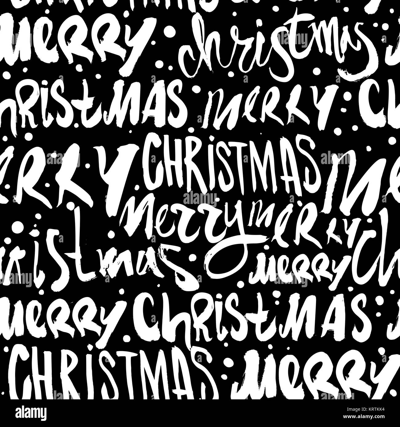 Merry christmas lettering holly Black and White Stock Photos & Images ...