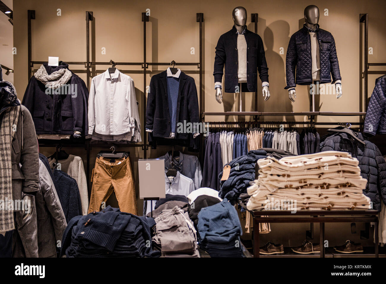 Men clothing store Stock Photo - Alamy