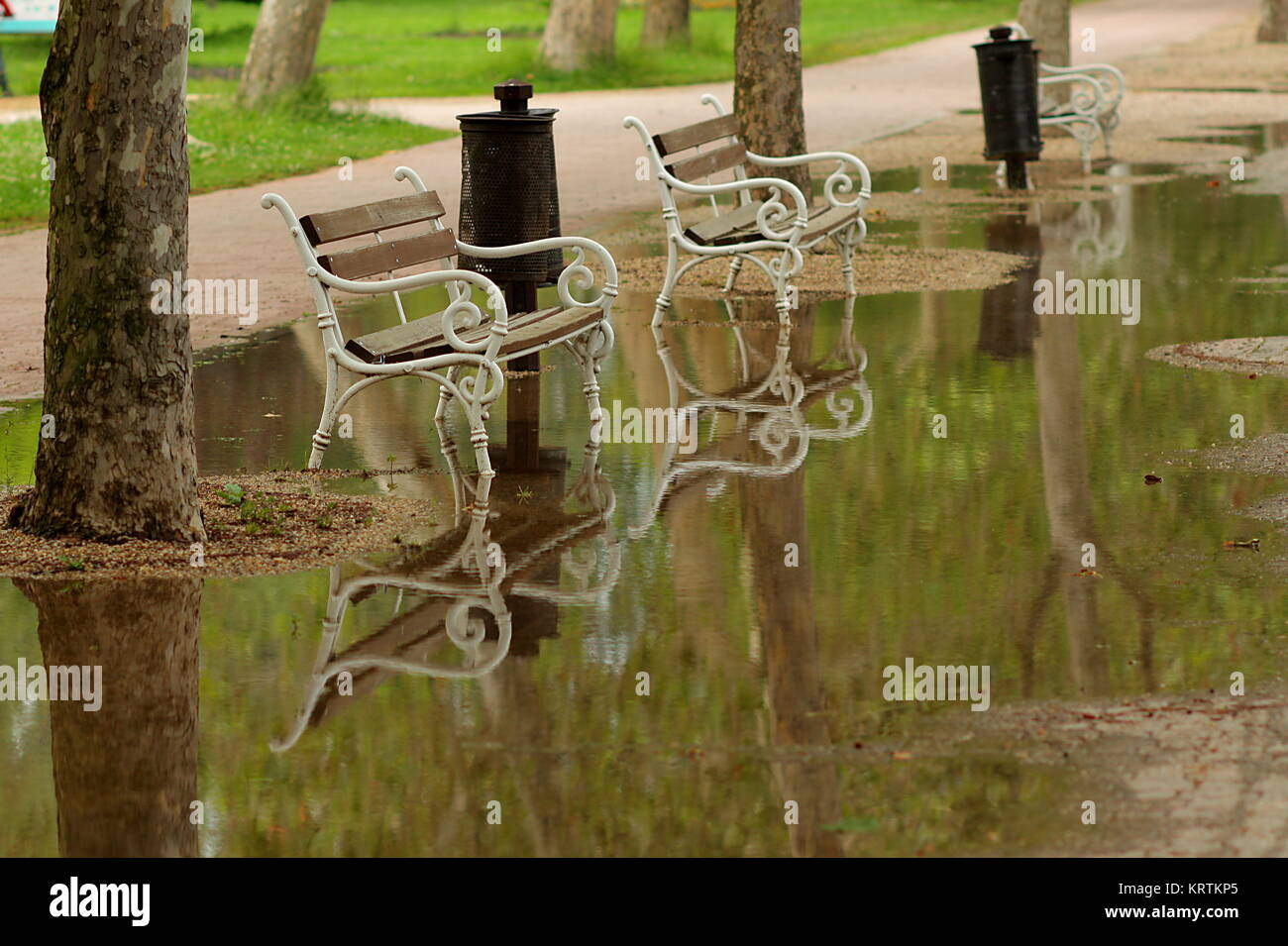 Gloomy days - Rainy summer at a holiday resort Stock Photo - Alamy