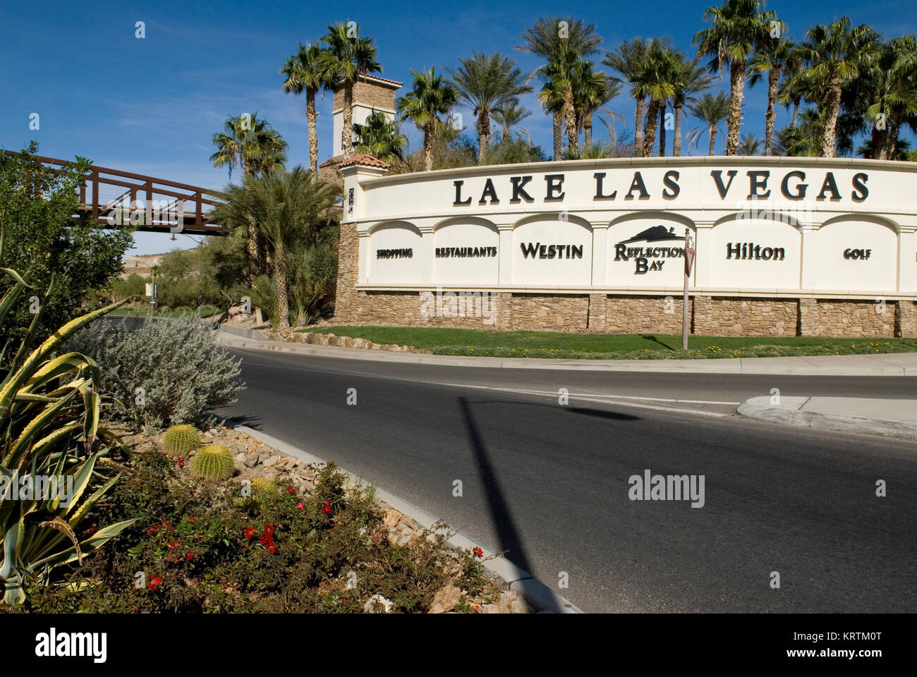 Lake Las Vegas entrance sign Henderson Nevada USA Stock Photo - Alamy