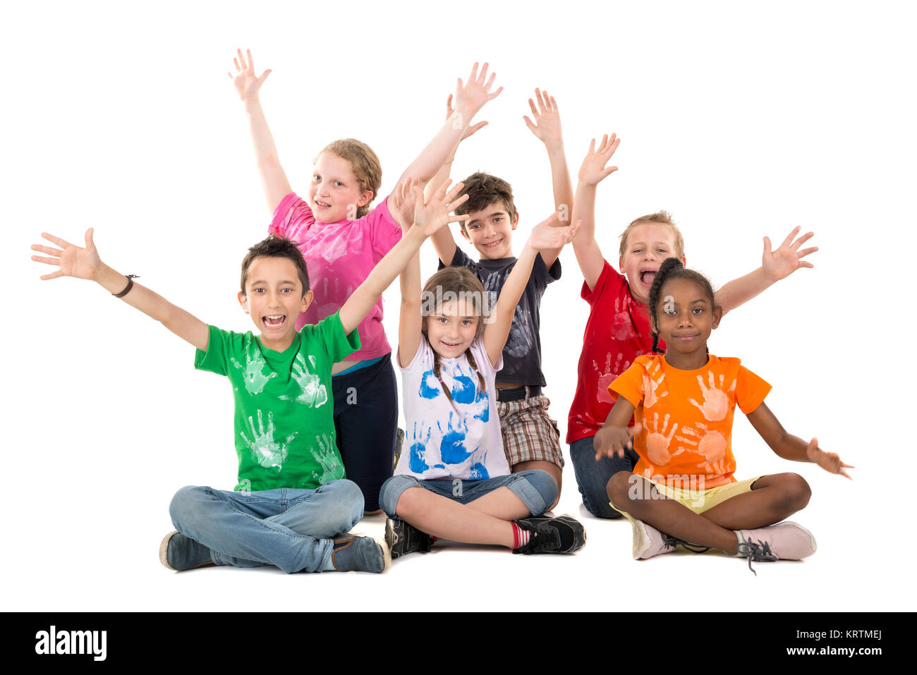 Group of kids Stock Photo - Alamy
