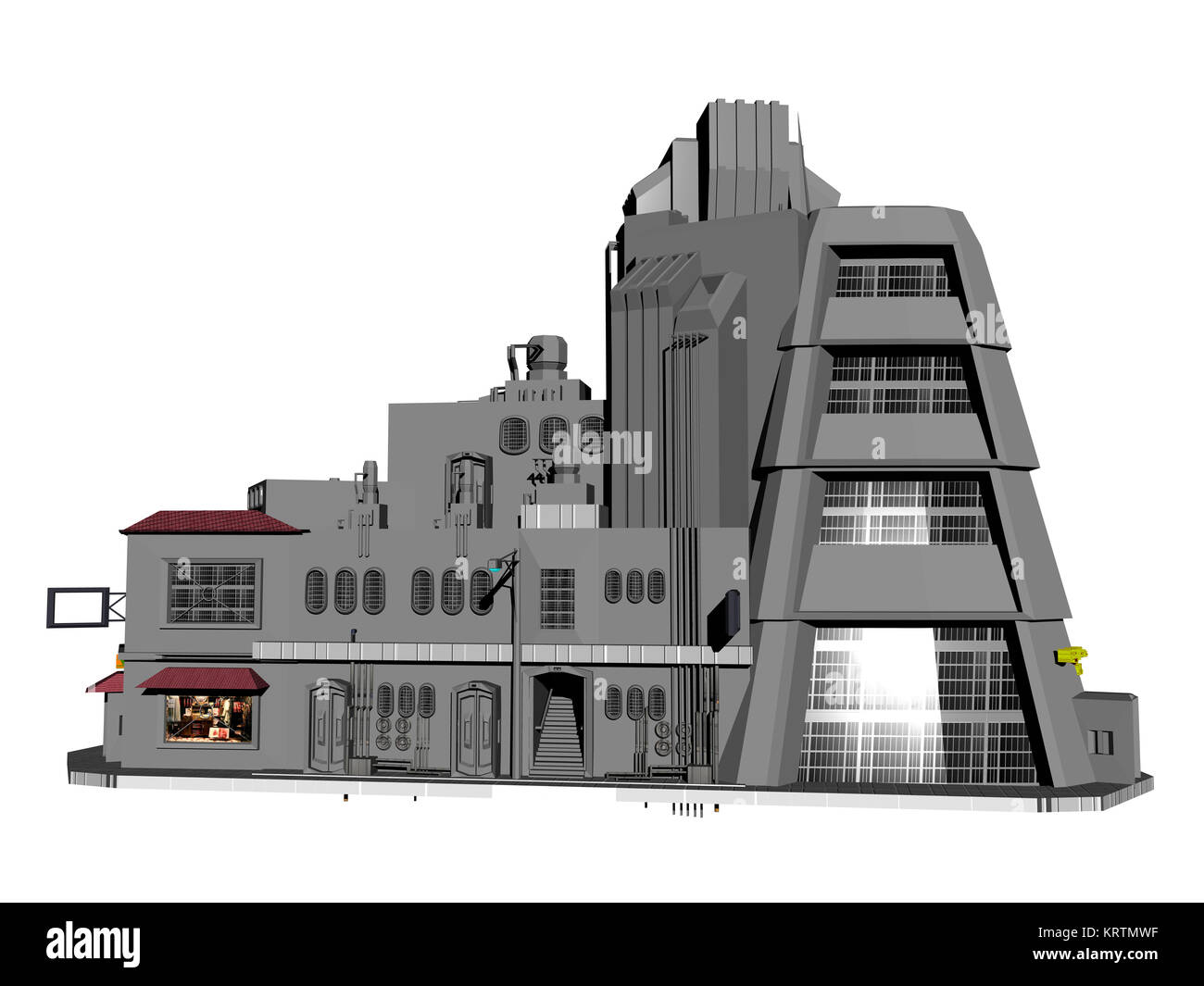 exempted futuristic commercial buildings Stock Photo - Alamy