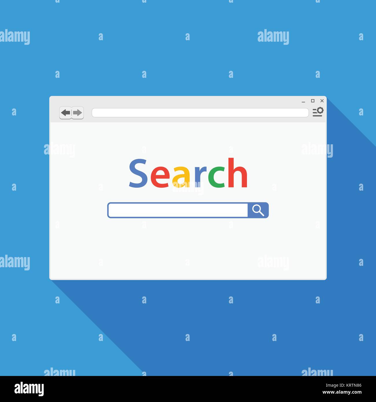 Browser window vector illustration. Browser or web browser in flat ...
