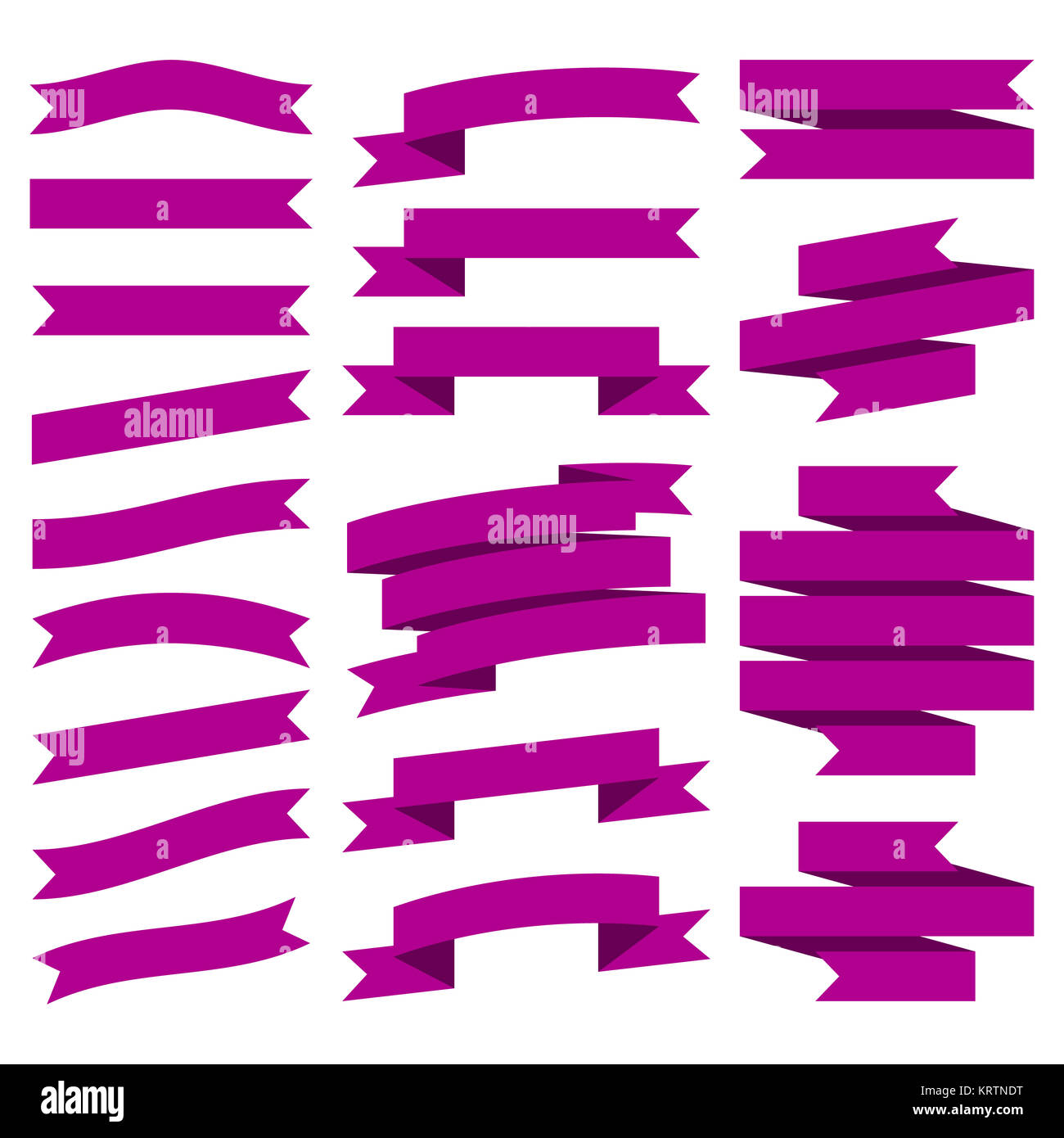 ribbons collection isolated Stock Photo - Alamy