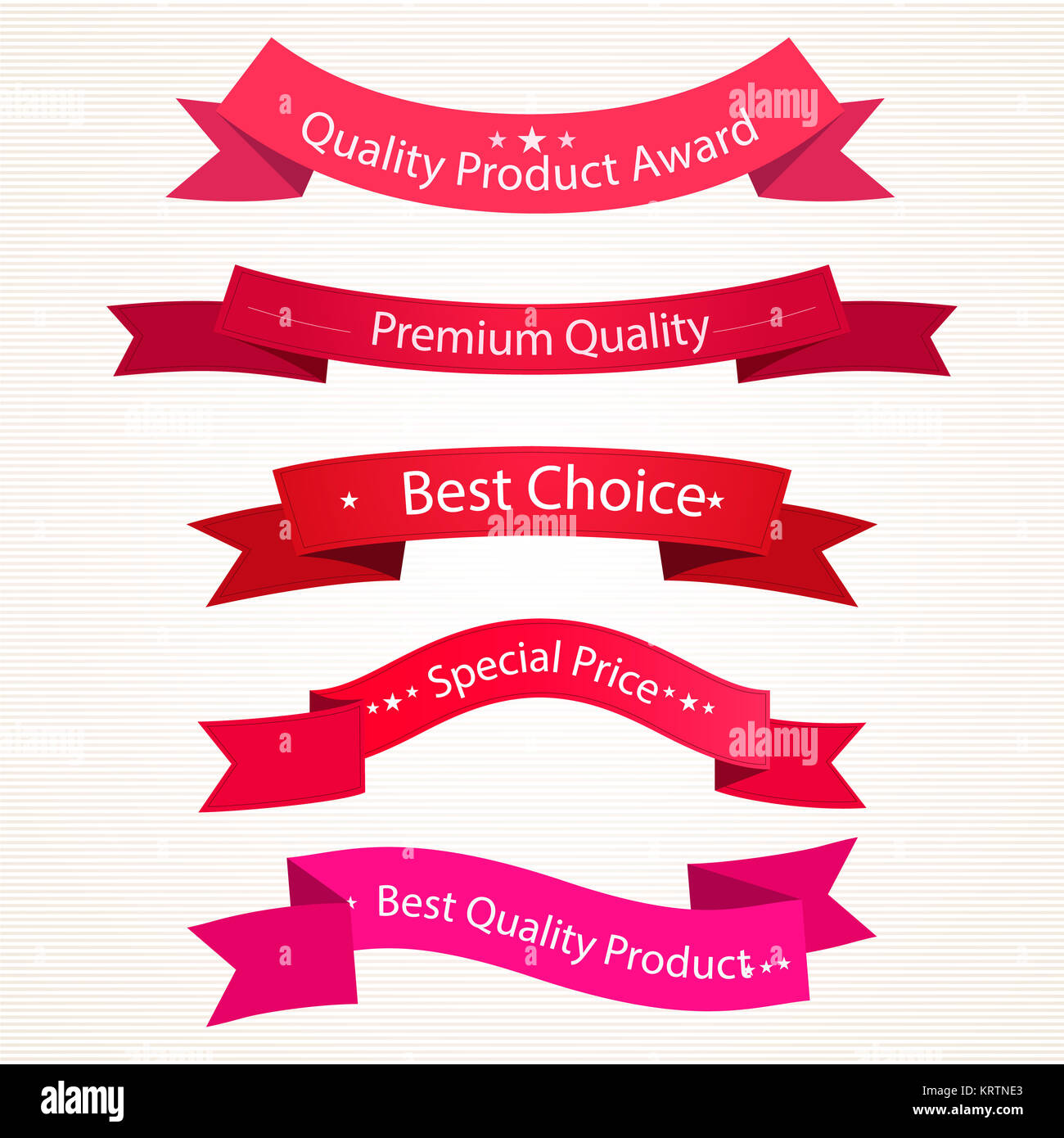 Quality ribbons in red tones Stock Photo - Alamy