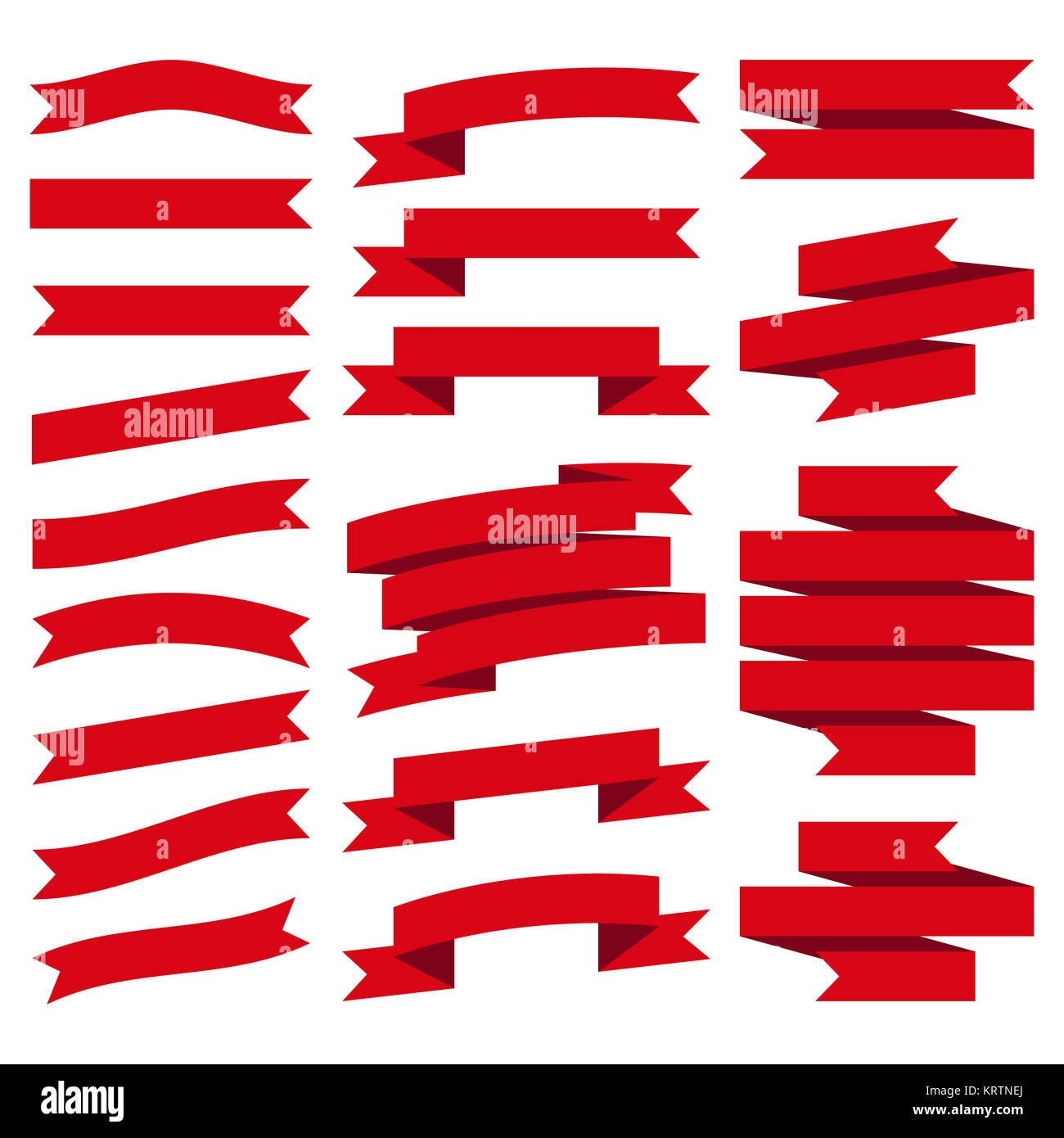 ribbons collection isolated Stock Photo - Alamy