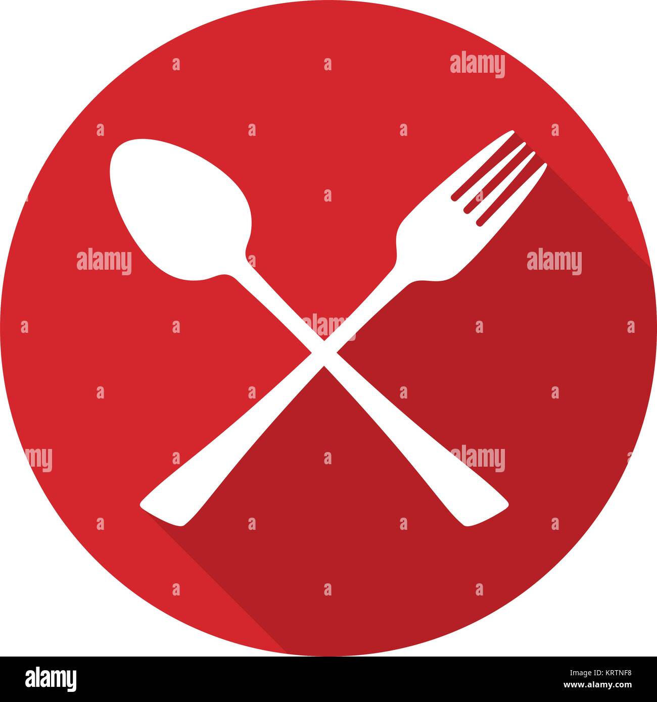 Spoon fork crossed silhouette hi-res stock photography and images - Alamy