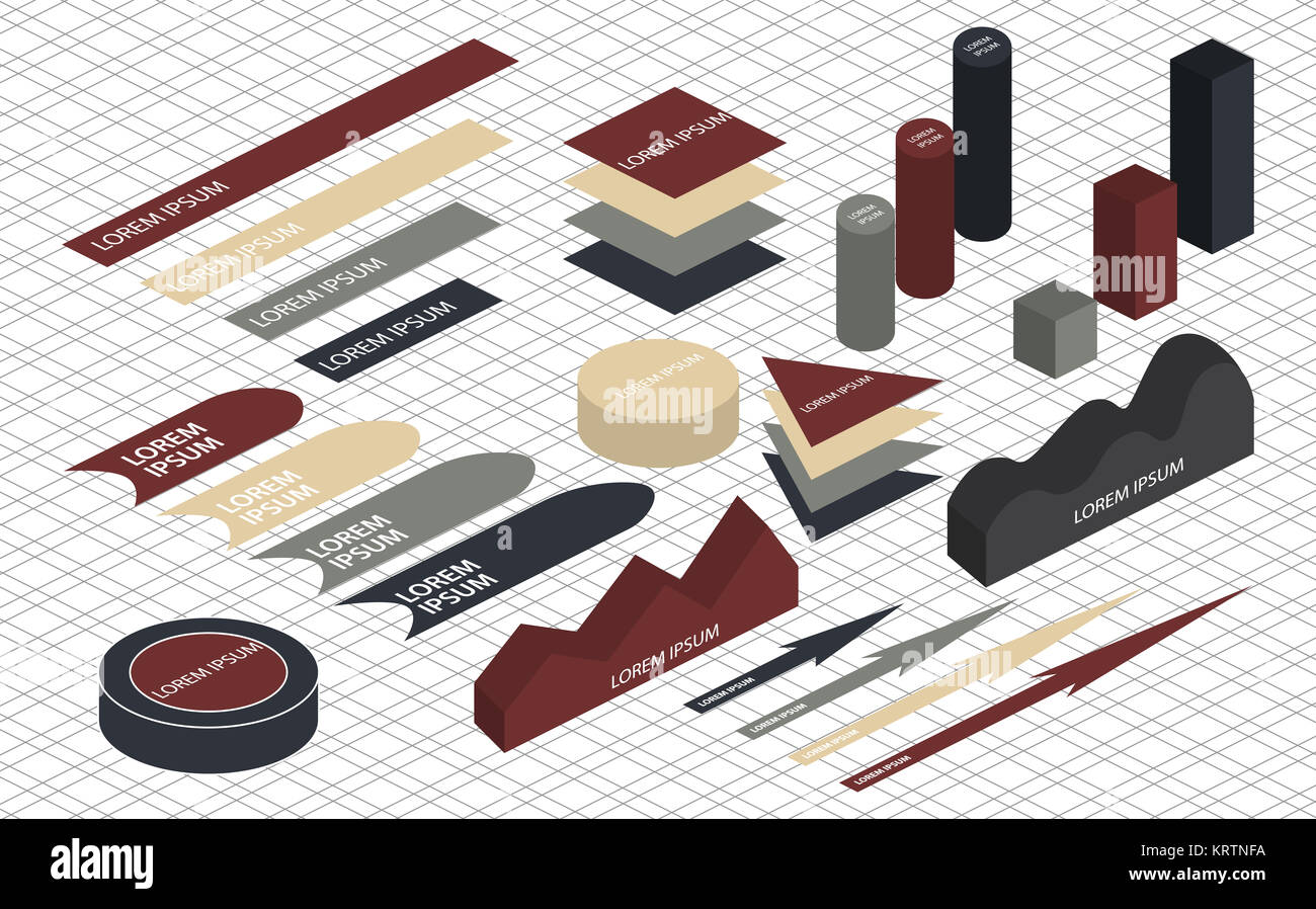 Flat 3d isometric infographic Stock Photo - Alamy