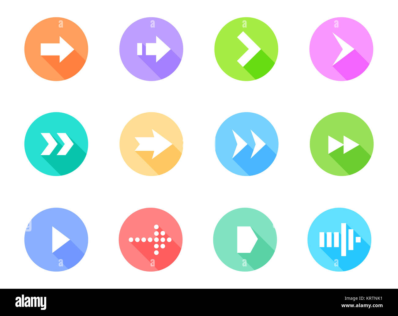 Arrow icons pack. Vector Illustration Stock Photo - Alamy