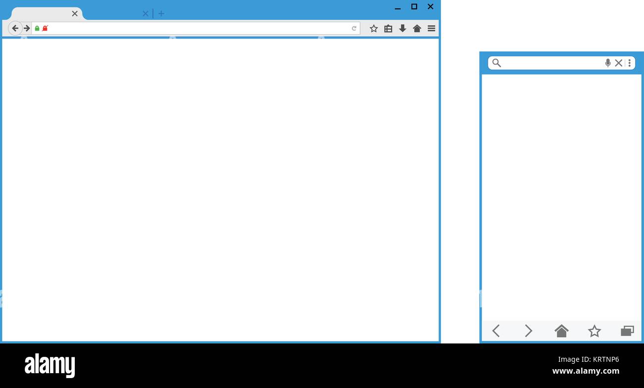 Set of Flat blank browser windows for different devices. Vector ...